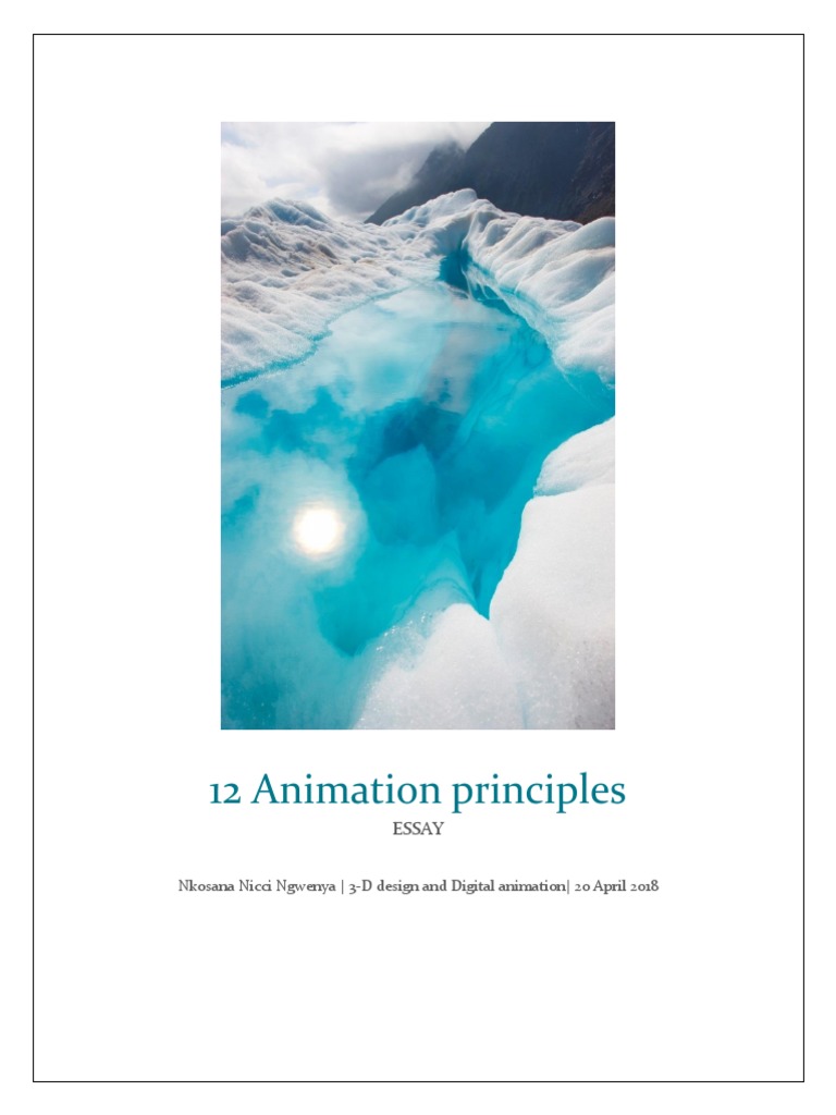 12 Animation Principles: Essay | PDF | Animation | 2 D Computer Graphics