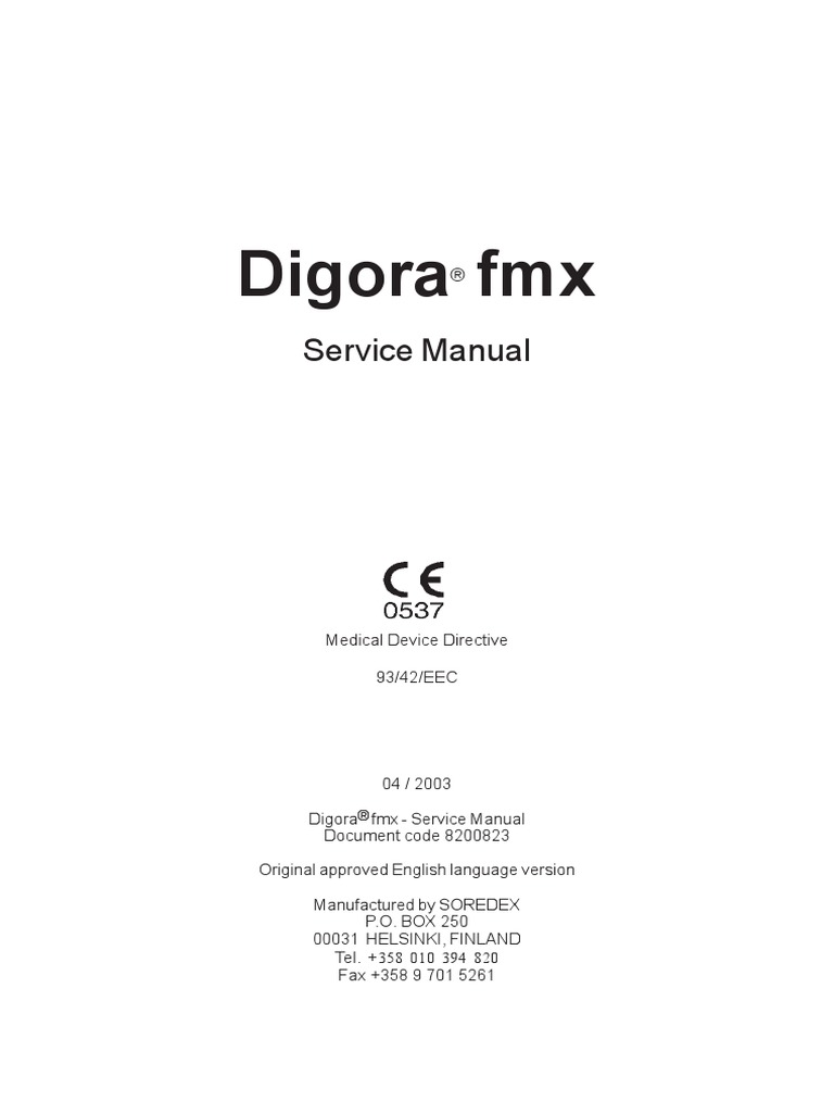 Digora FMX Service Manual Brochure | PDF | Medical Imaging | Image Scanner