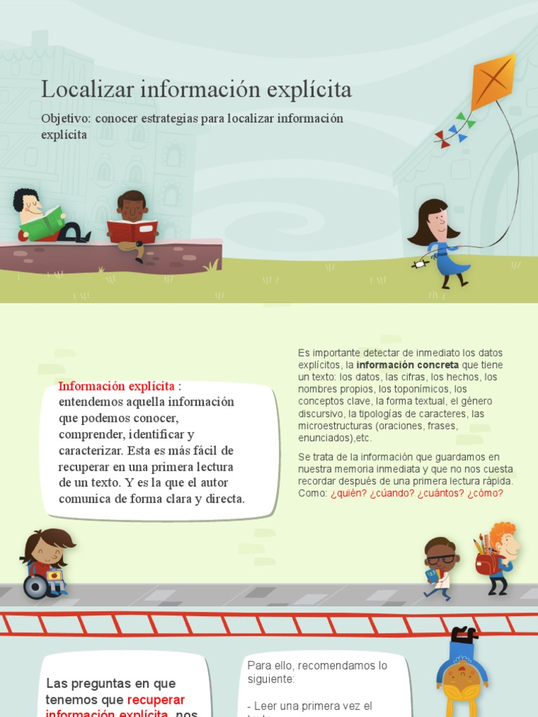 Localizar Información Explícita | PDF | Lectura (proceso) | Información