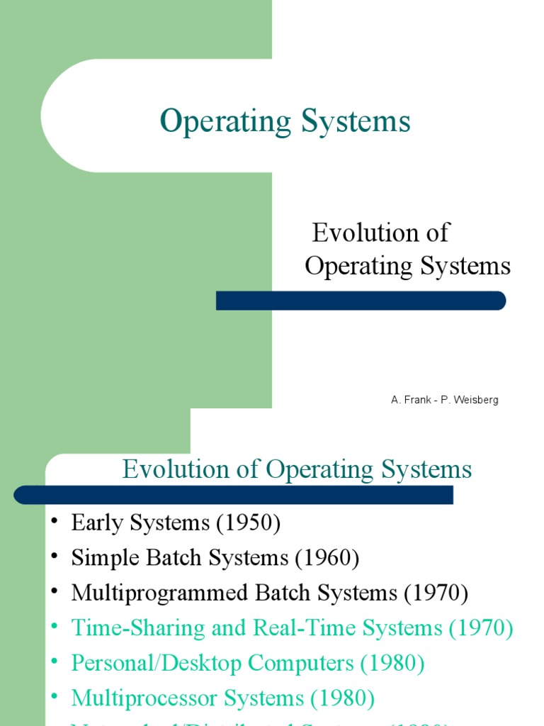 Evolution of Operating Systems | PDF | Process (Computing) | Peer To Peer