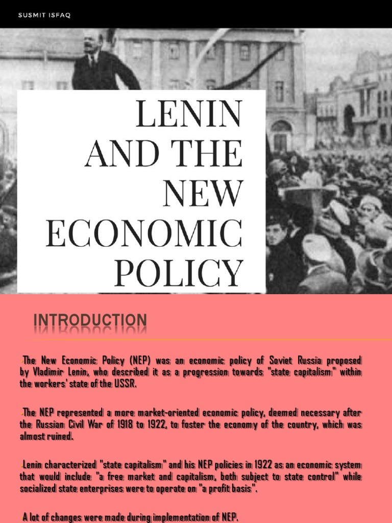 Lenin and The New Economic Policy | PDF | Vladimir Lenin | Social ...