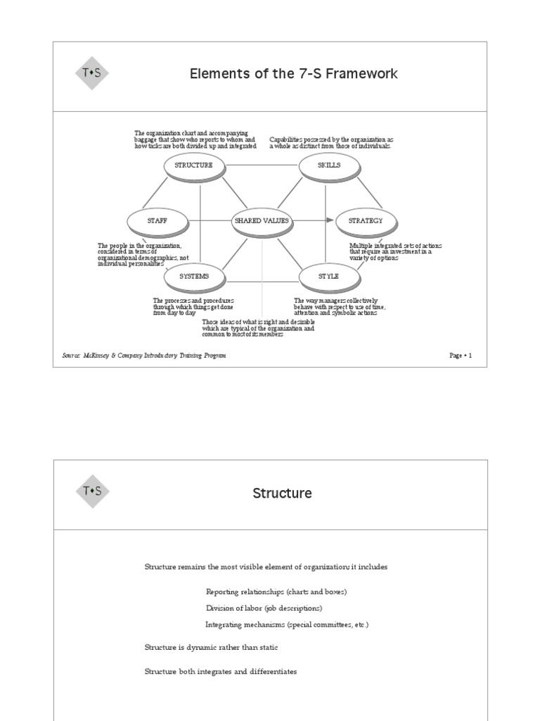 Seven S Framework Training | PDF | Mc Kinsey & Company | Attention