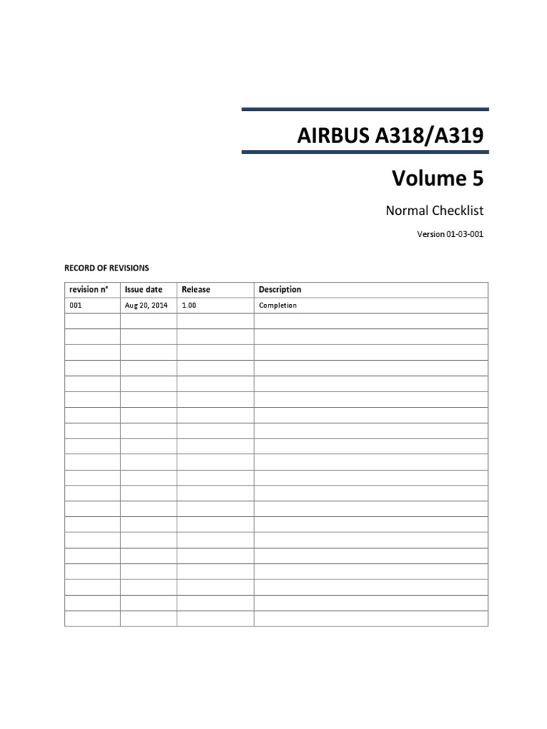 AIRBUS A318/A319: Normal Checklist | PDF | Flap (Aeronautics) | Aviation