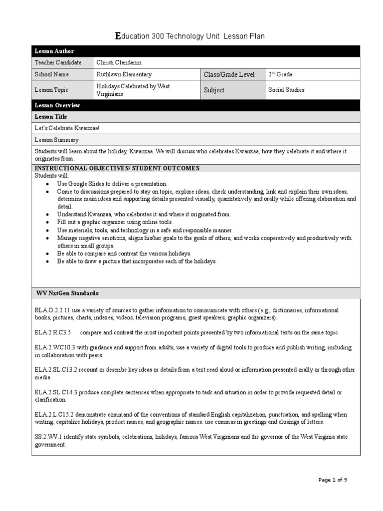 Ed 300 Technology Unit Lesson Plan 5 | Download Free PDF | Knowledge ...