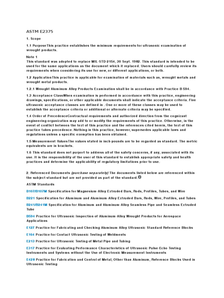 Astm E2375 | PDF