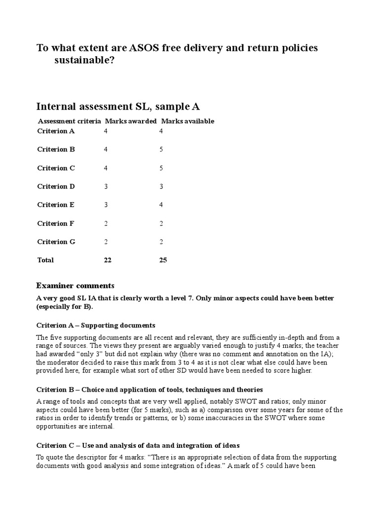 Sample 5 Assessment Details | PDF | Swot Analysis | Educational Assessment