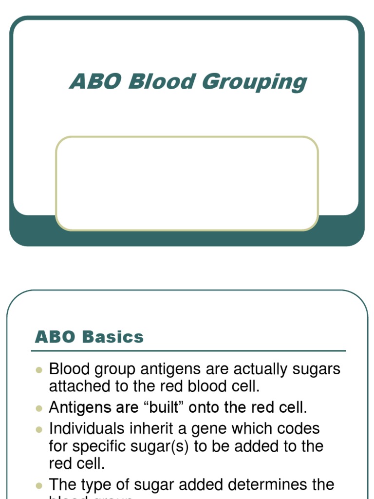 Understanding ABO Blood Grouping Through Slide Typing | PDF | Blood ...