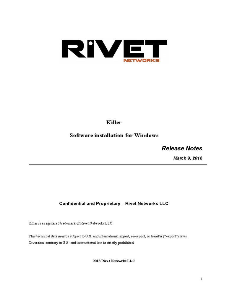 Killer Control Center Release Notes 1.5.1852 | Download Free PDF | Wi ...
