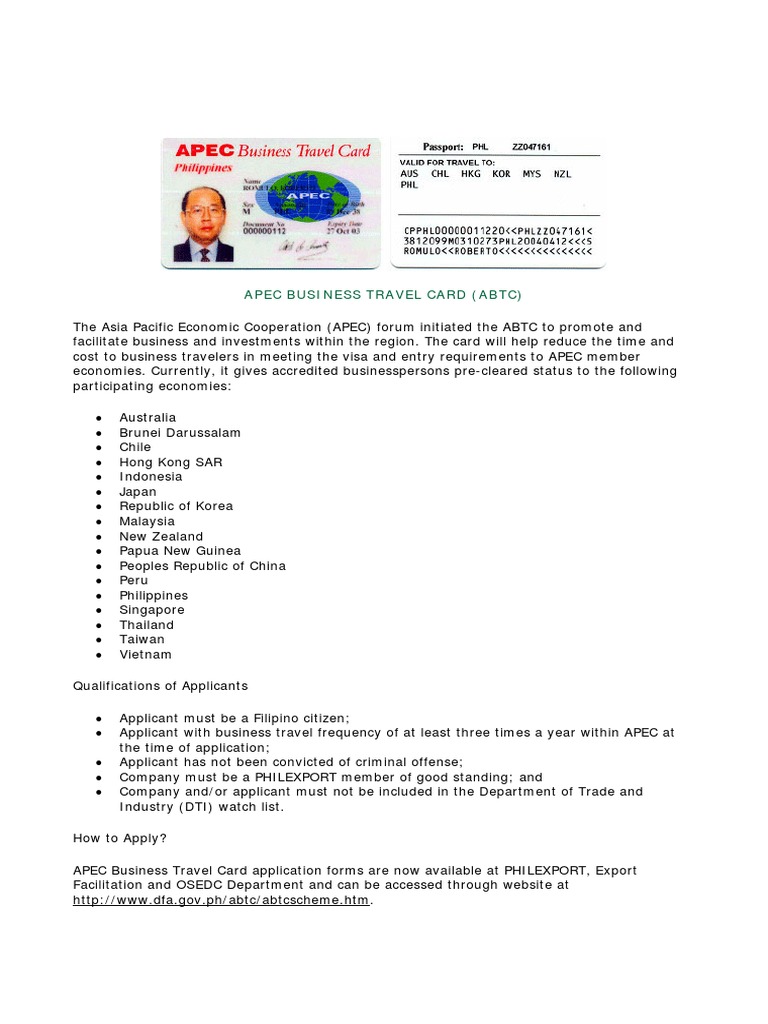 ABTC | PDF | Travel Visa | Official Documents