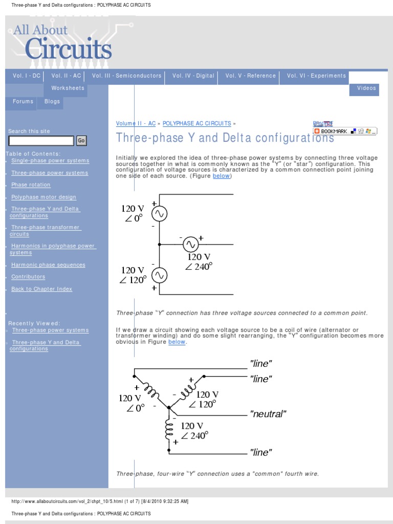 Three-Phase Y and Delta Configurations - POLYPHASE AC CIRCUITS | PDF ...
