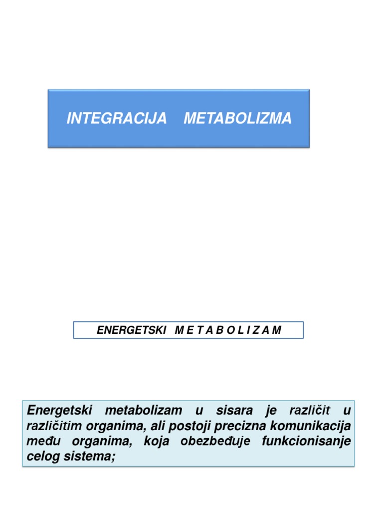 13 Integracija-Metabolizma | PDF
