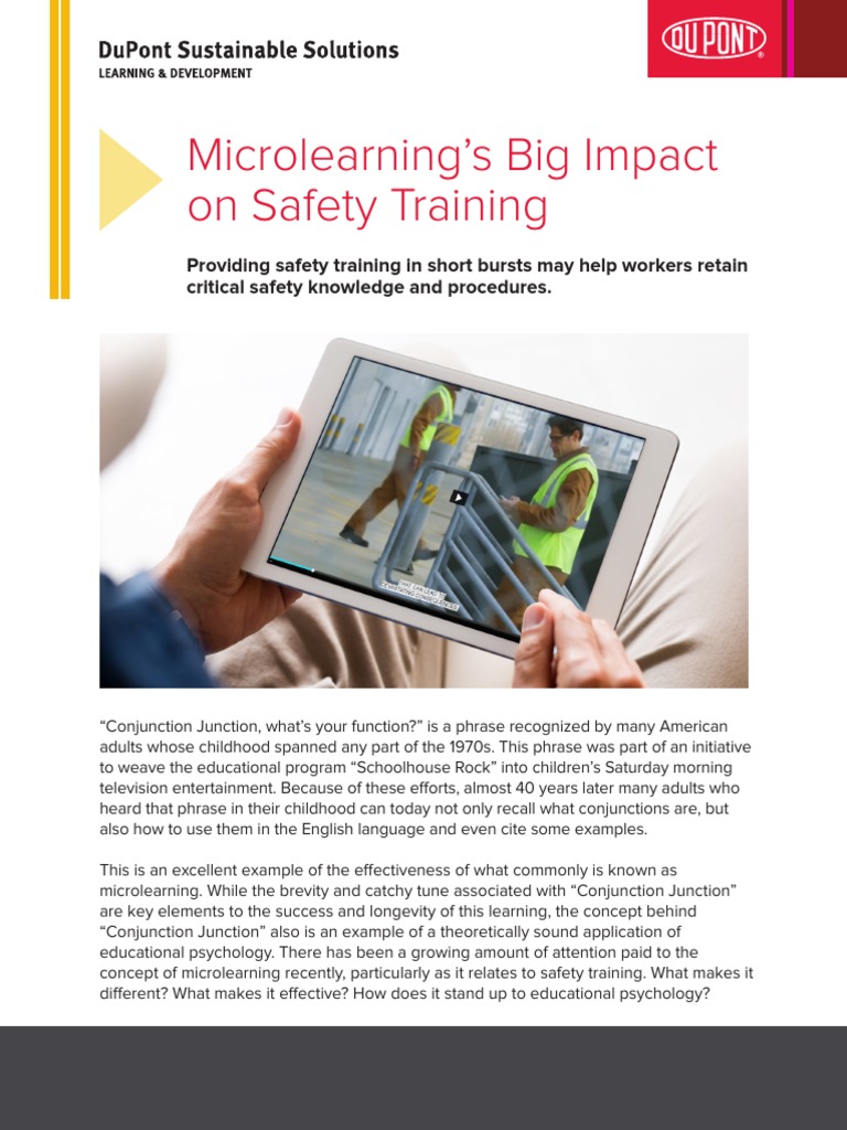 Microlearning Safety Training | PDF | Learning | Employee Retention