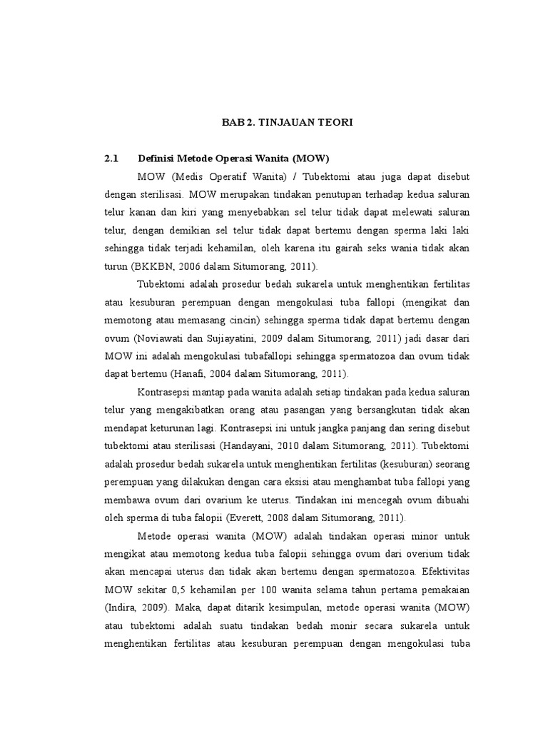 Definisi dan Program Metode Operasi Wanita | PDF