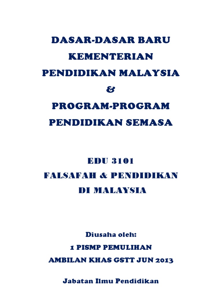 Dasar Baru KPM | PDF