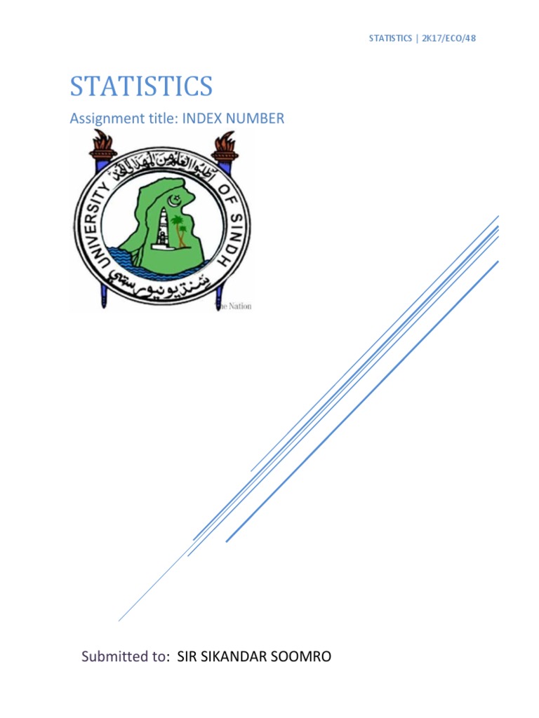 Statistics: Assignment Title: INDEX NUMBER | PDF | Average | Index ...