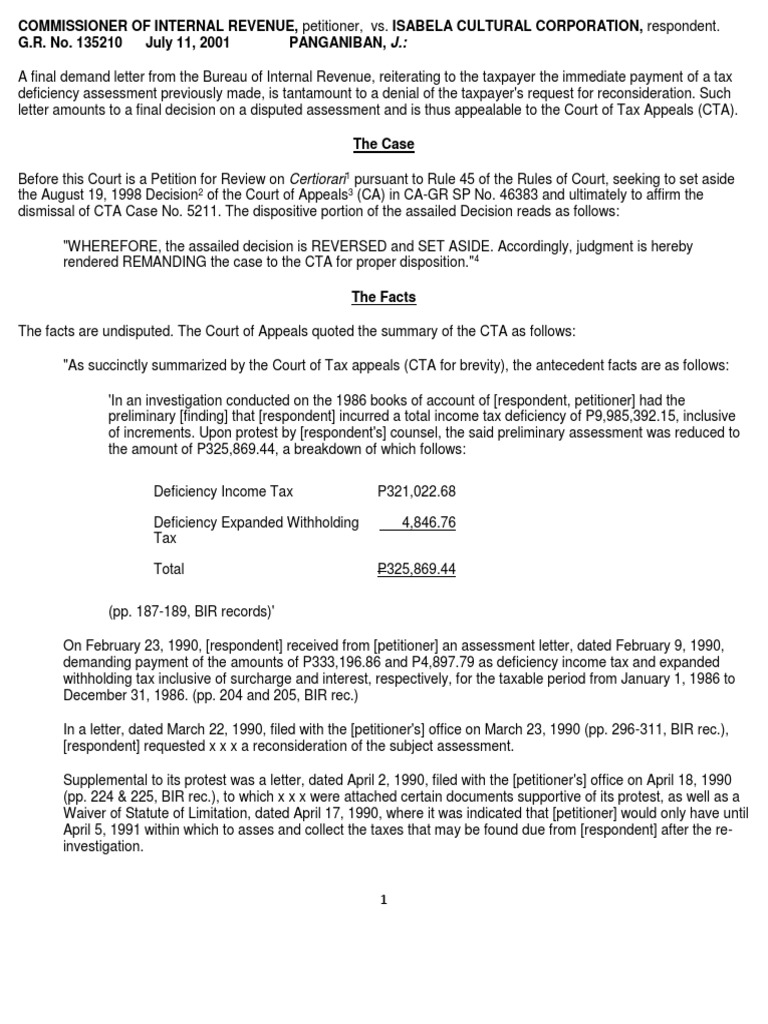 Cta Cases Page 4 Full and Digest | PDF | United States Tax Court | Tax ...