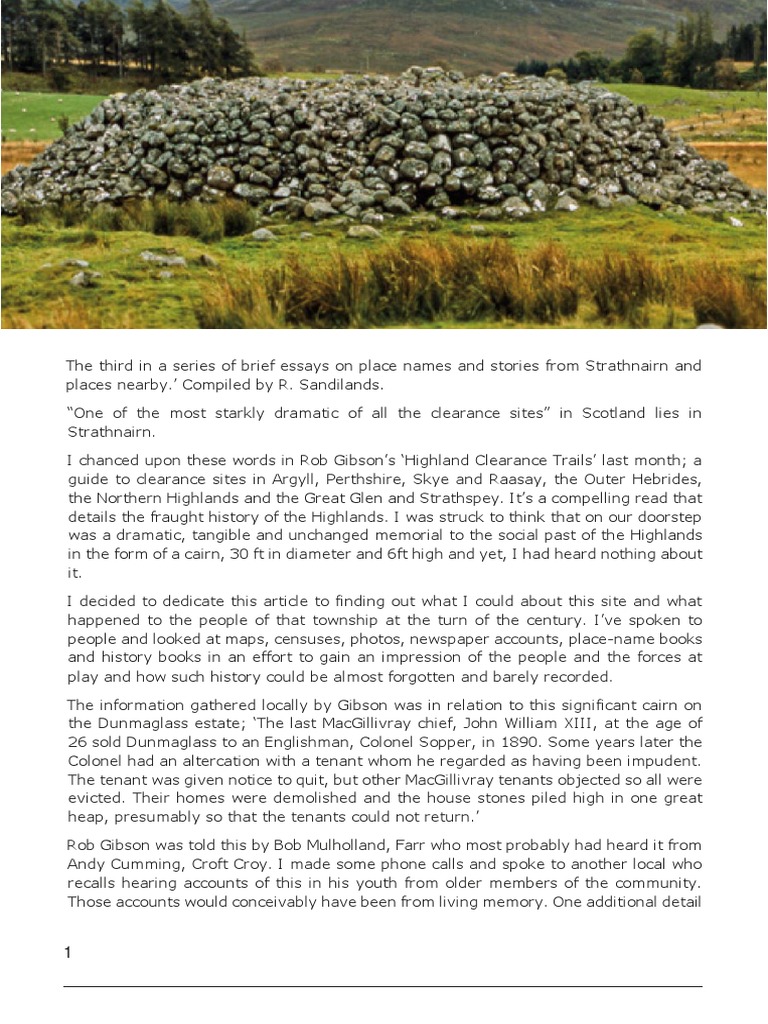 Dunmaglass Cairn | PDF