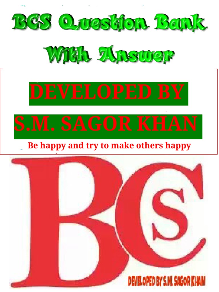 Bcs Question Bank With Solution Special Tips | PDF