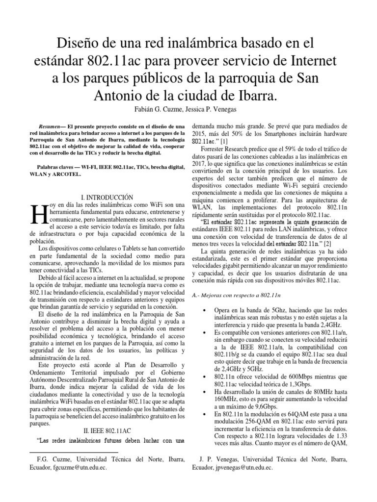 04 Red 115 Articulo | PDF | Ieee 802.11 | Punto de acceso inalámbrico