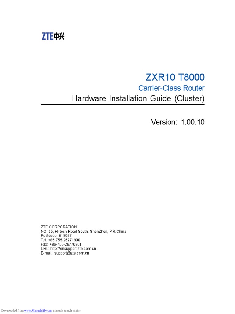 zxr10 t8000 | PDF | Power Supply | Router (Computing)