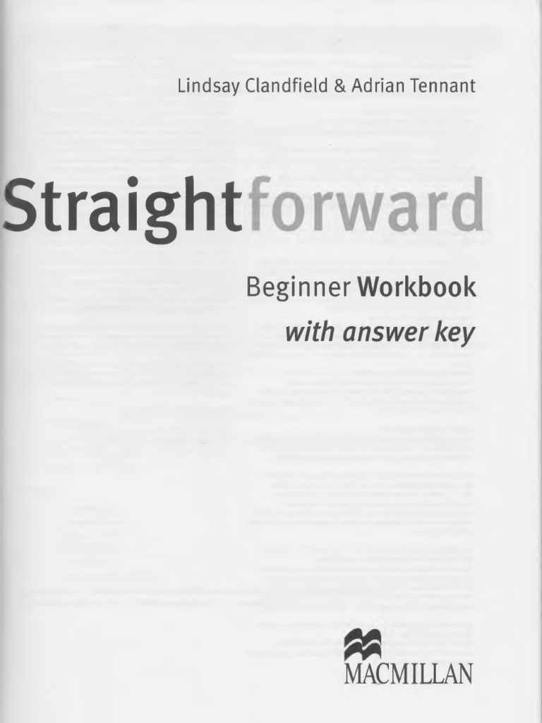 Straightforward Beginner Workbook With Answer Key | PDF | Verb ...