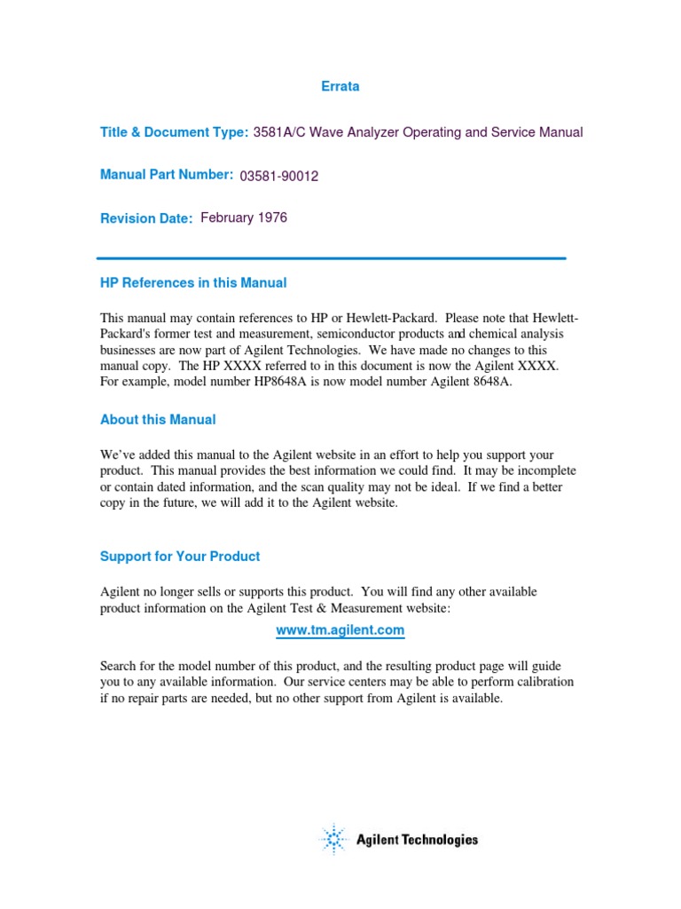 Operating and Service Manual | PDF