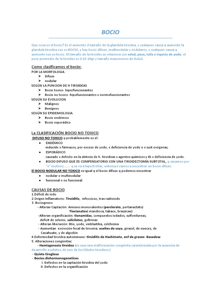 Bocio y Nodulo Tiroideo | PDF | Tiroides | Cáncer Bocio y Nodulo Tiroideo | PDF | Tiroides | Cáncer