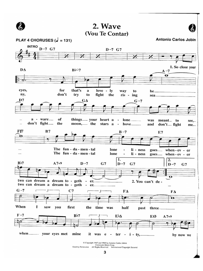 Wave - Tom Jobim | PDF
