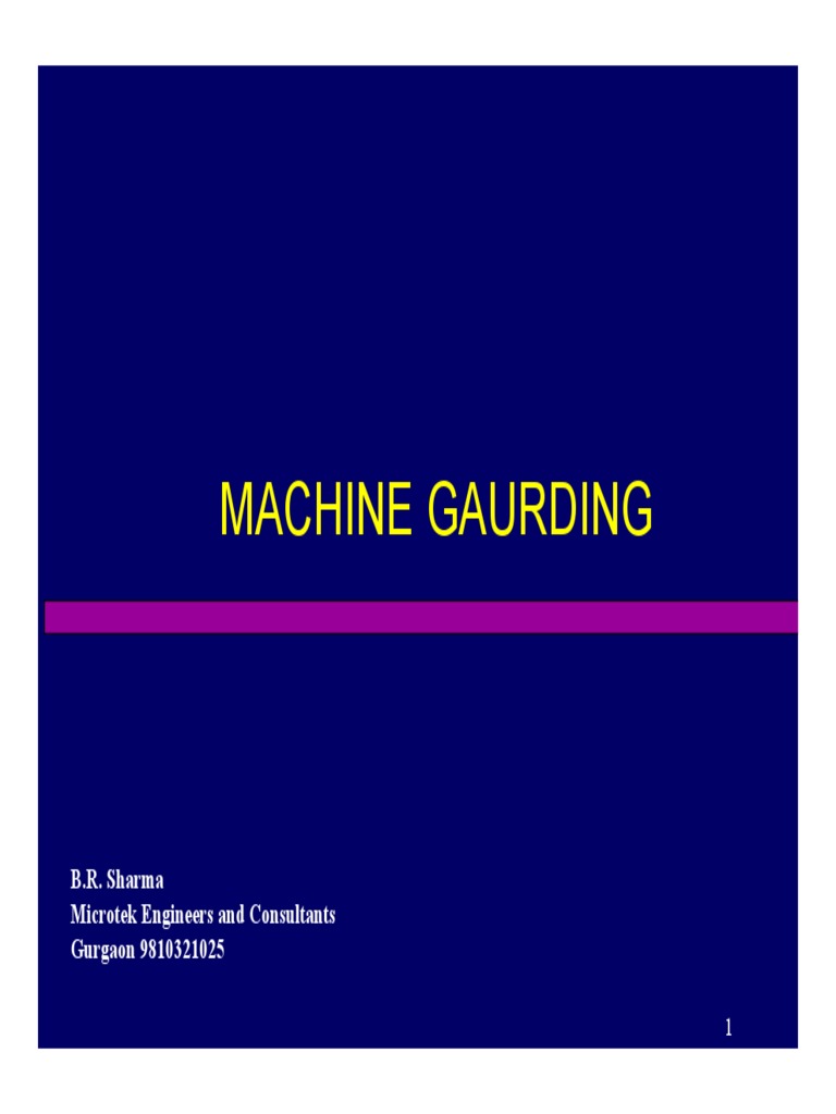 Machine Guarding PDF | PDF | Machine (Mechanical) | Machines