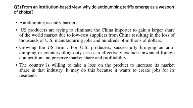 Q3) From An Institution-Based View, Why | PDF