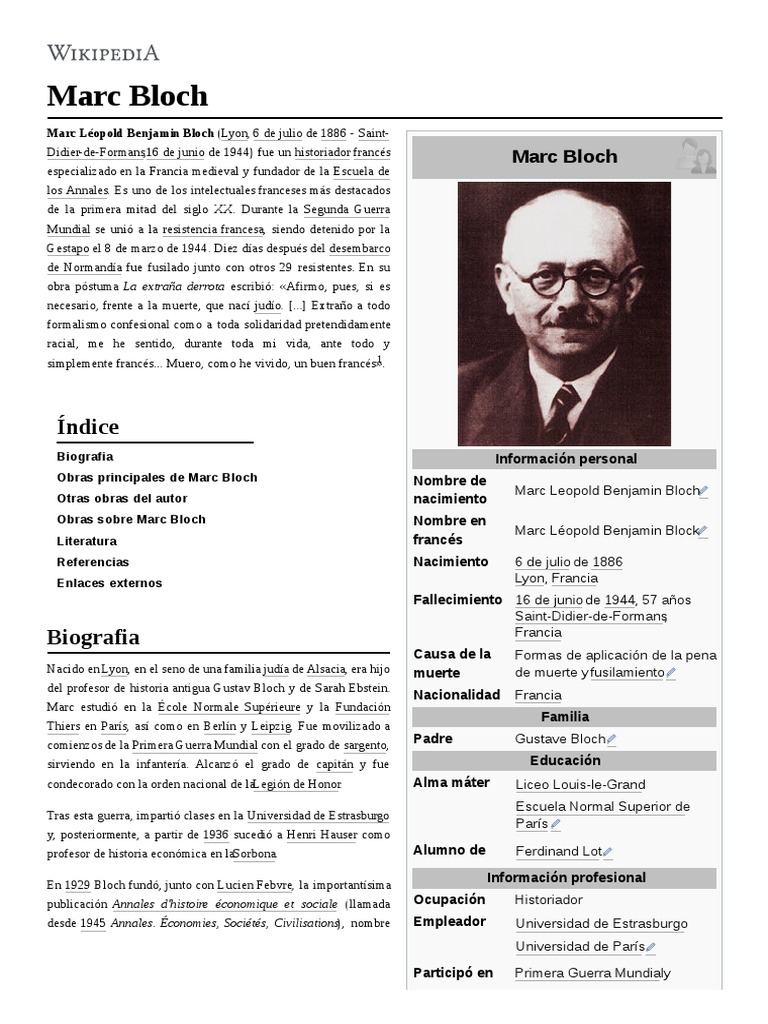 Marc Bloch | PDF | Agitación