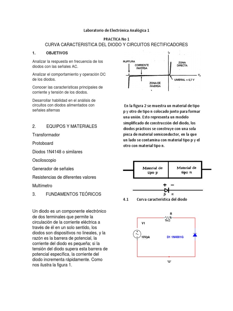Laboratorio de Electrónica Analógica 1 | PDF | Diodo | Rectificador