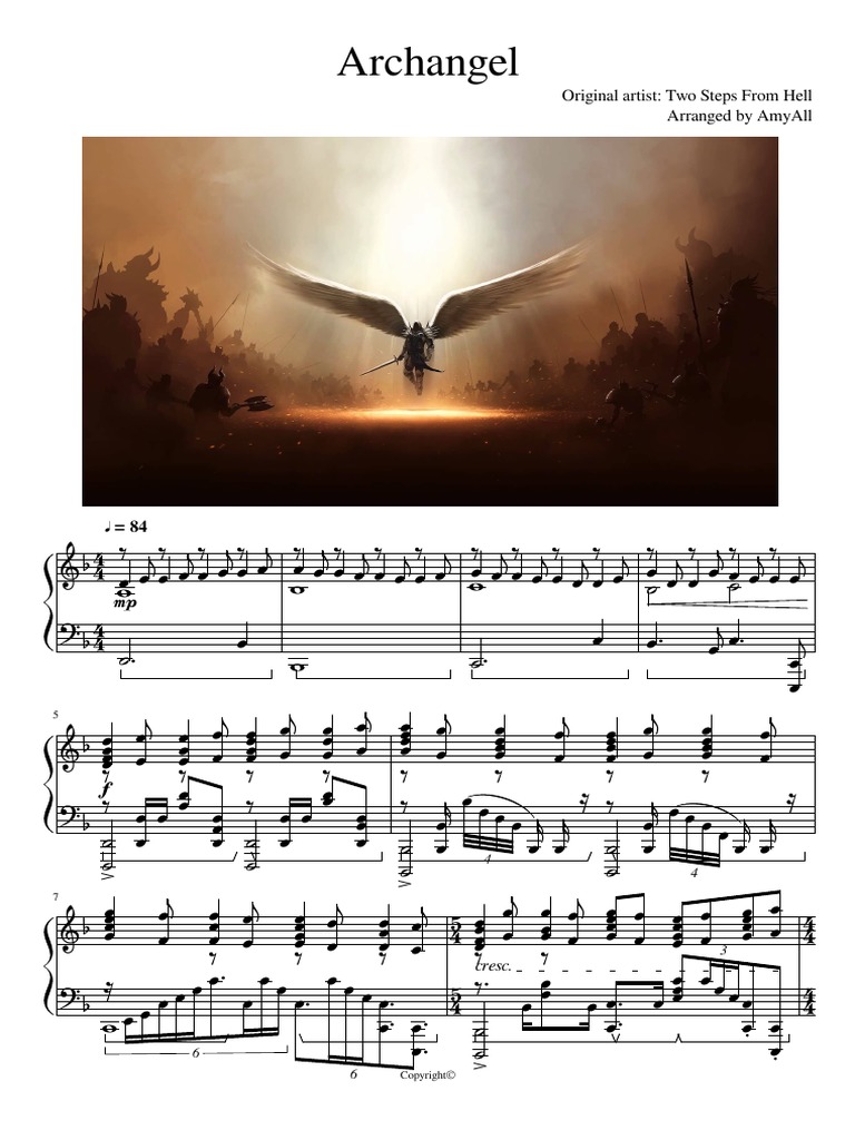 Archangel - Two Steps From Hell - Piano Arrangement | PDF