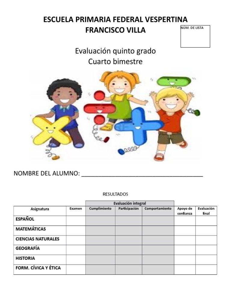 Carátula Primer Bimestre Pdf