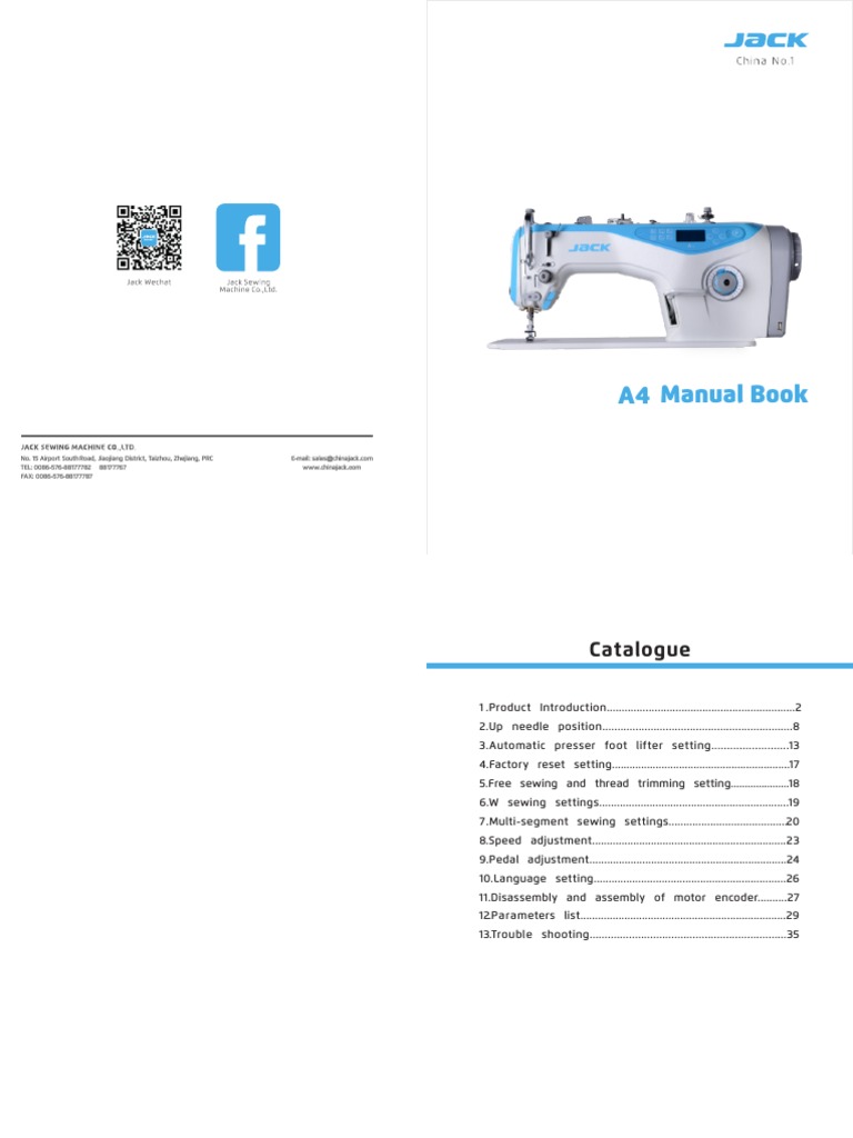 A4 Manual Book | PDF | Sewing Machine | Electrical Engineering