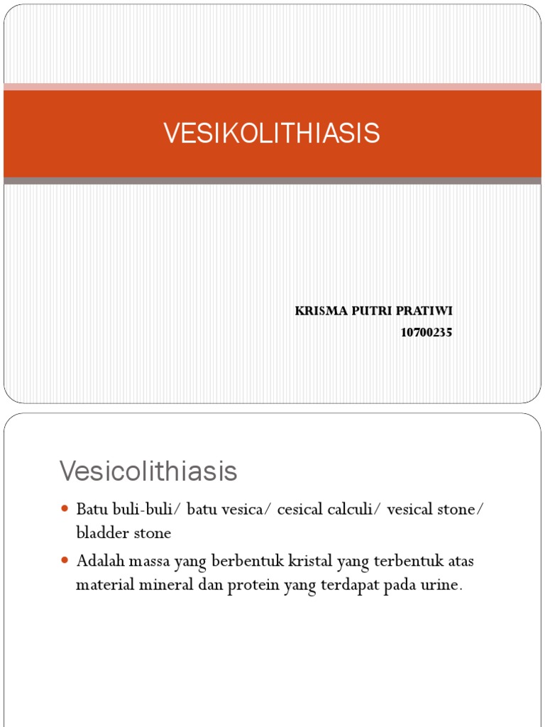 PPT Vesikolithiasis | PDF