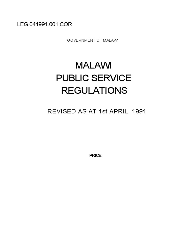 Malawi Public Service Misconduct Rules | PDF | Theft | Forgery