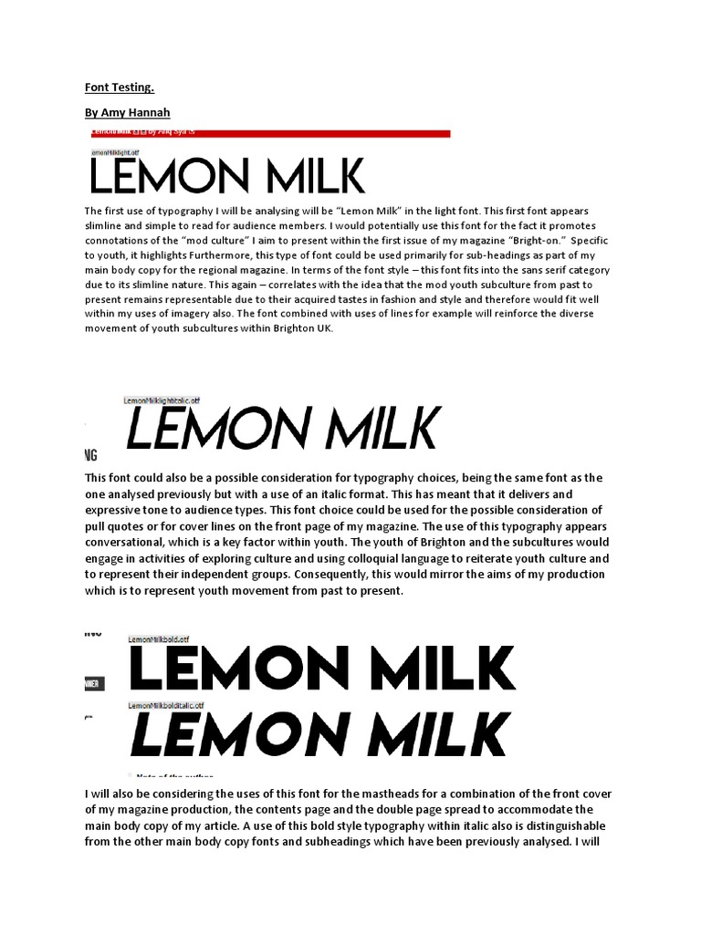 Font Testing Document | PDF | Typefaces | Typography