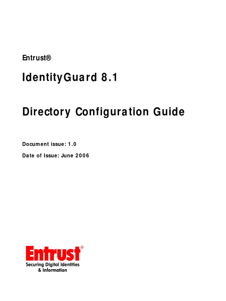 Entrust IdentityGuard 8.1 Directory Configuration Guide | PDF | Active ...