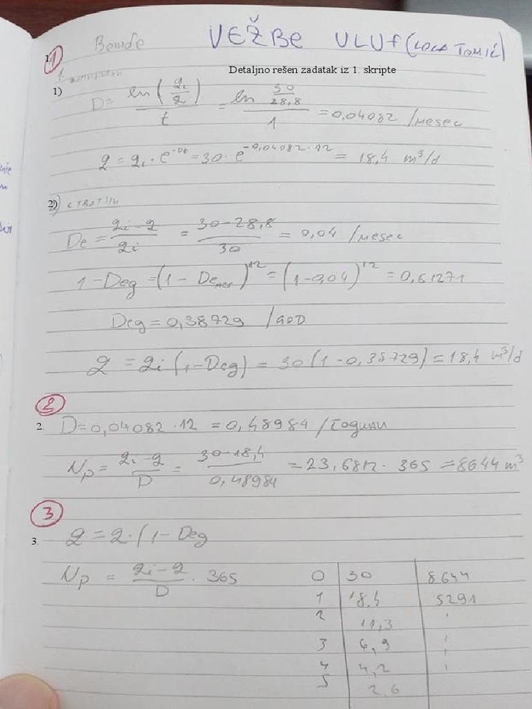 Detaljno Rešen Zadatak Iz 1. Skripte Uluf Za RGF | PDF