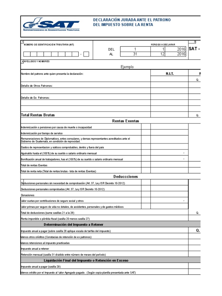 Formato SAT 1901 | PDF | Impuestos | Salario