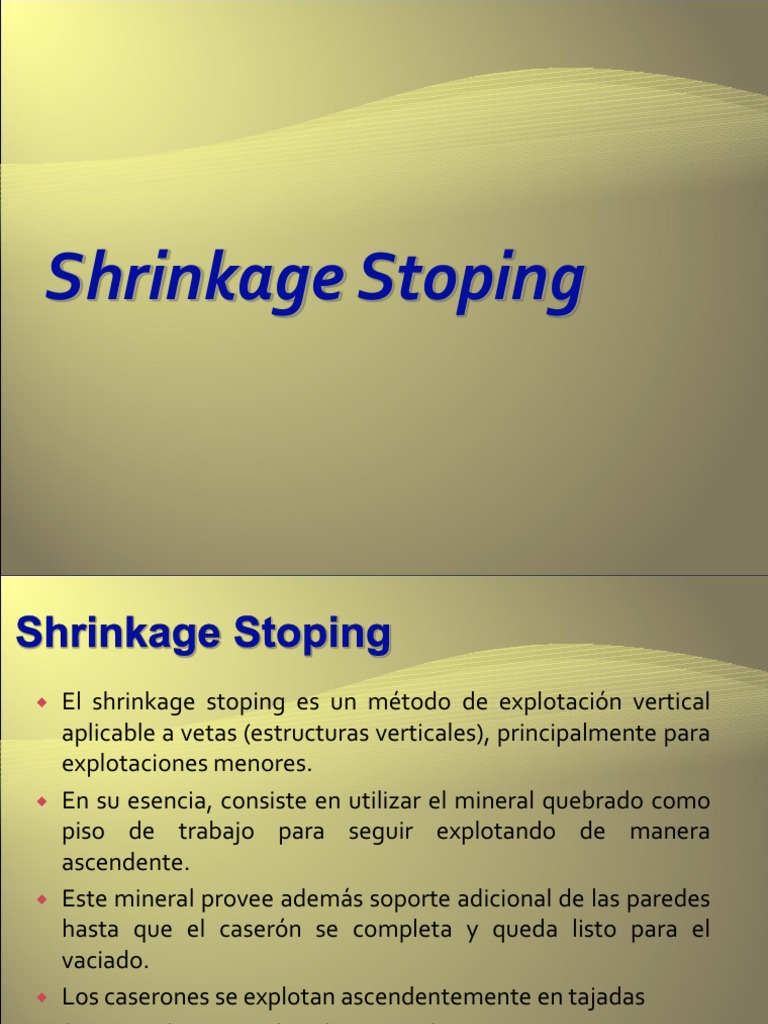 Shrinkage Stoping | PDF | Naturaleza