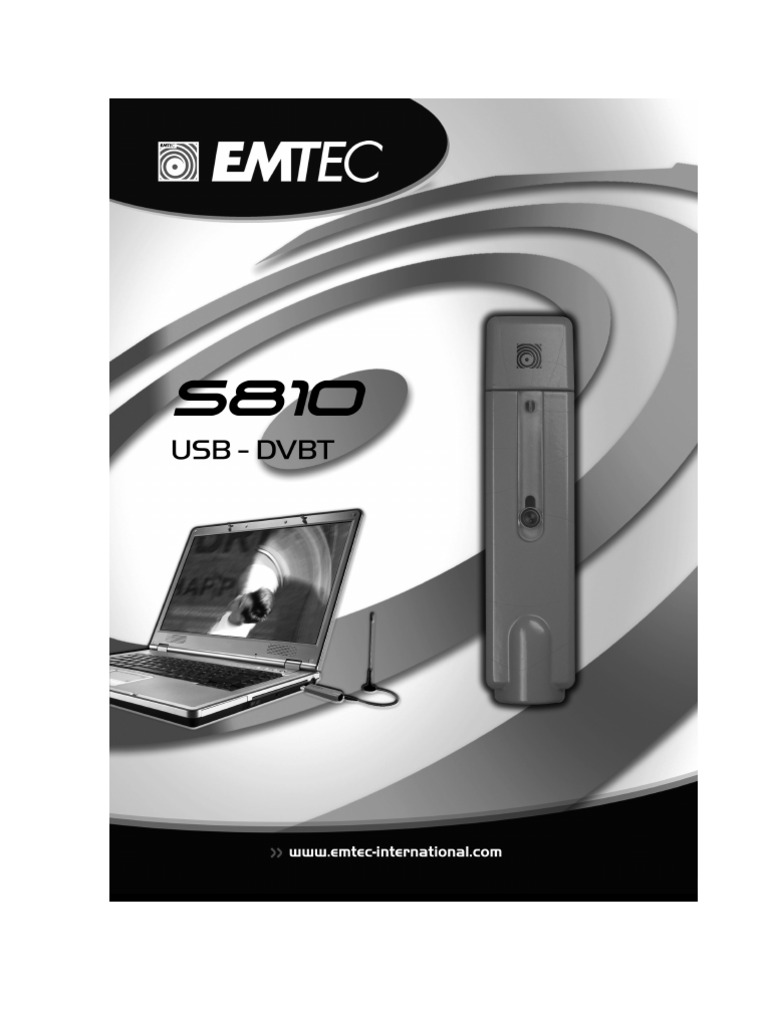 Emtec S810 DVB-T USB Adapter User's Manual - English | PDF | Digital Television | Digital Video ...