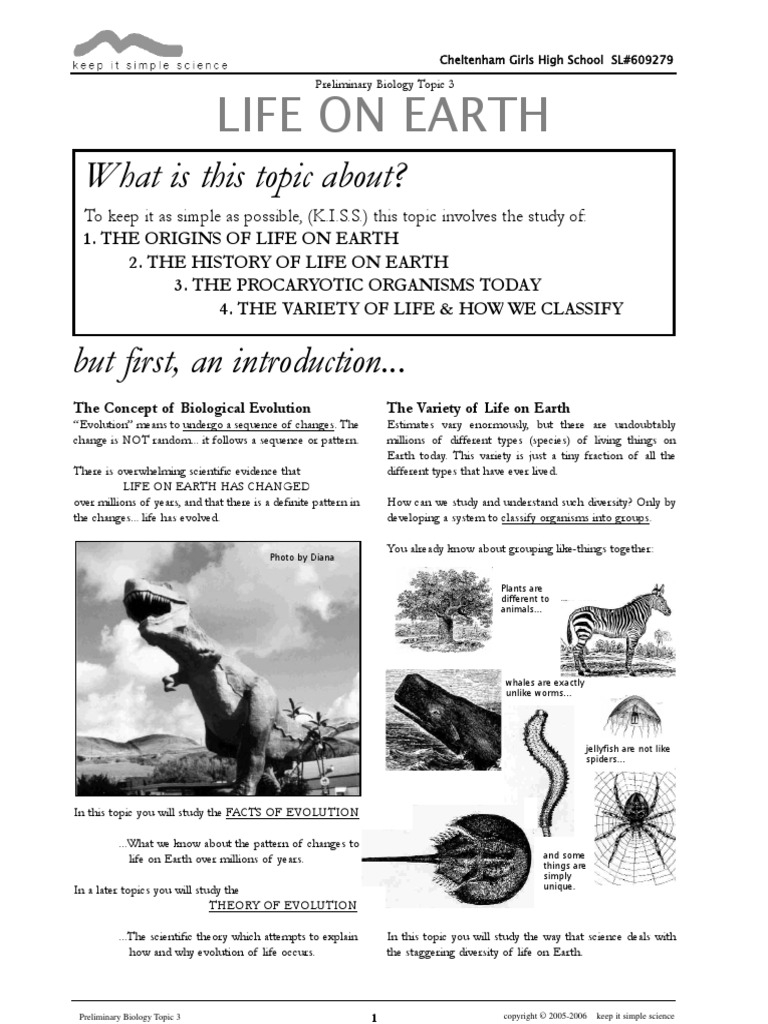 3.life On Earth | PDF | Life | Cell (Biology)