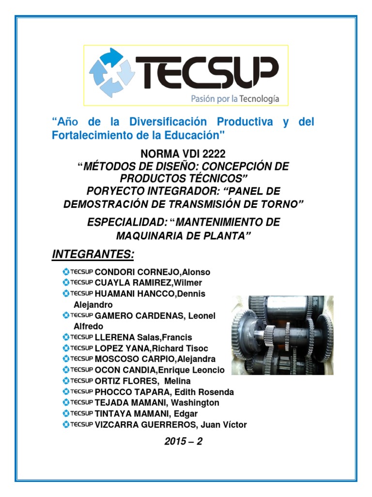 Norma VDI 2222 Fundamentos e Investigaion | Engranaje | Transmisión ...