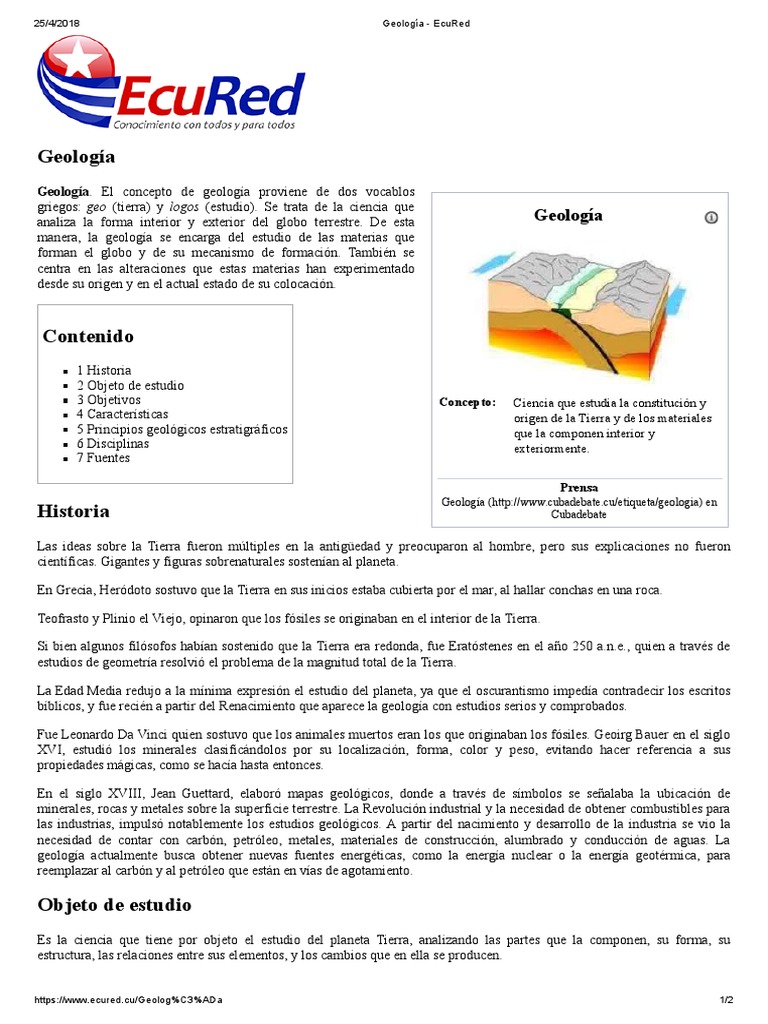Historia y Principios de la Geología | PDF | Geología | Tierra