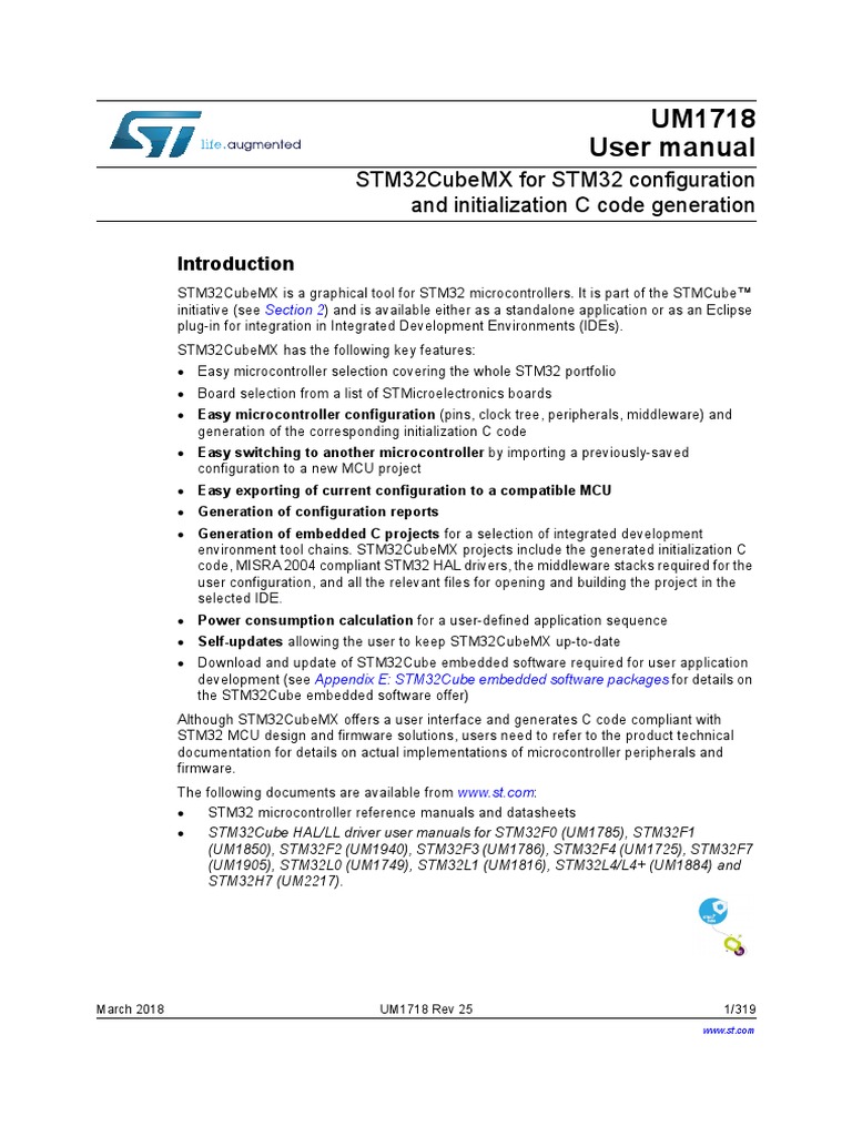 STM32CubeMX Documentation | PDF | Microcontroller | Electrical Engineering