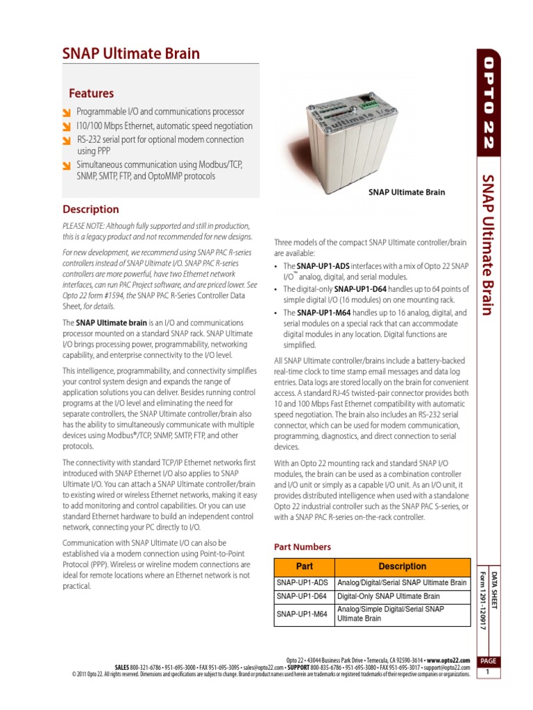 1291 SNAP Ultimate Brain Data Sheet PDF | PDF | Communications ...