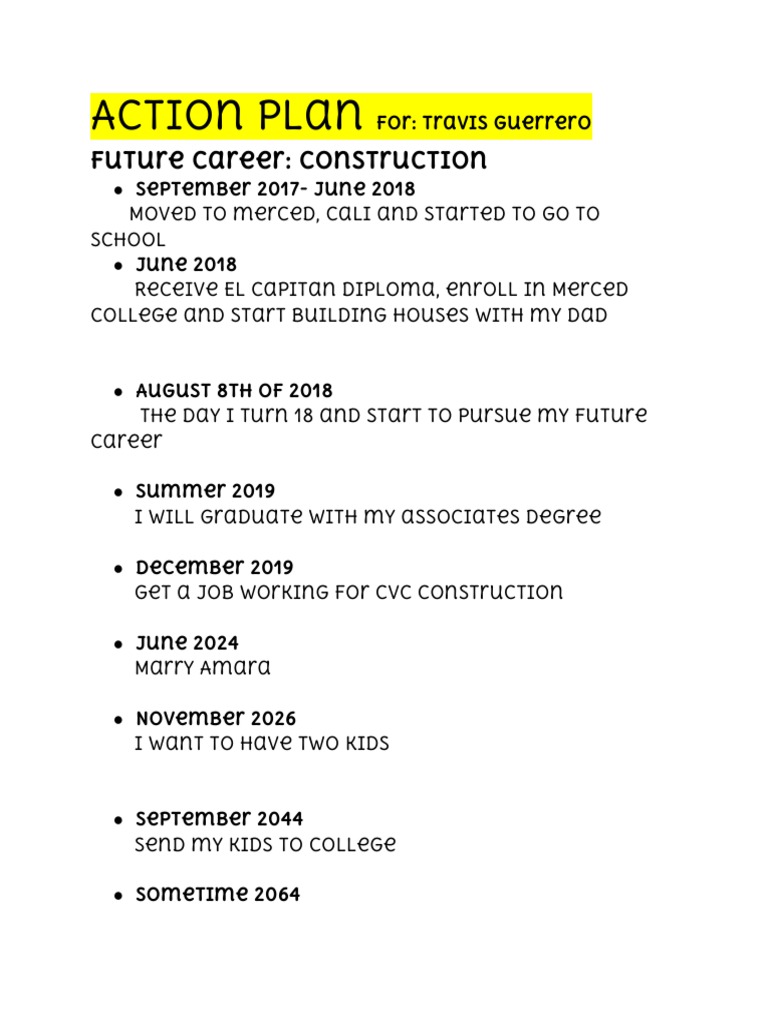 Action Plan | PDF | Academic Degree