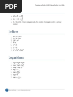Mathematics 0580 Formula Sheet | PDF